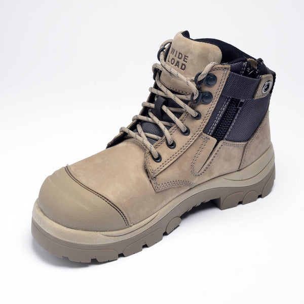 690SZ 6inch Steel Toe Work Boot - Stone – Wide Load Footwear