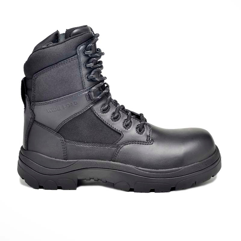 790BZC 8inch Tactical Safety Work Boot - Black – Wide Load Footwear