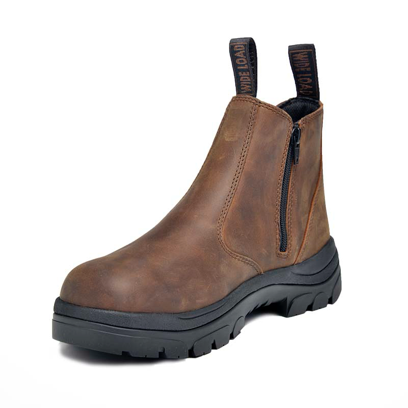 390CZN Zip Pull on Boots - Brown – Wide Load Footwear